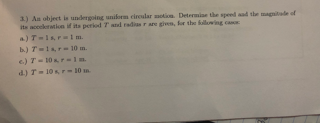 Solved An object is undergoing uniform circular motion. | Chegg.com