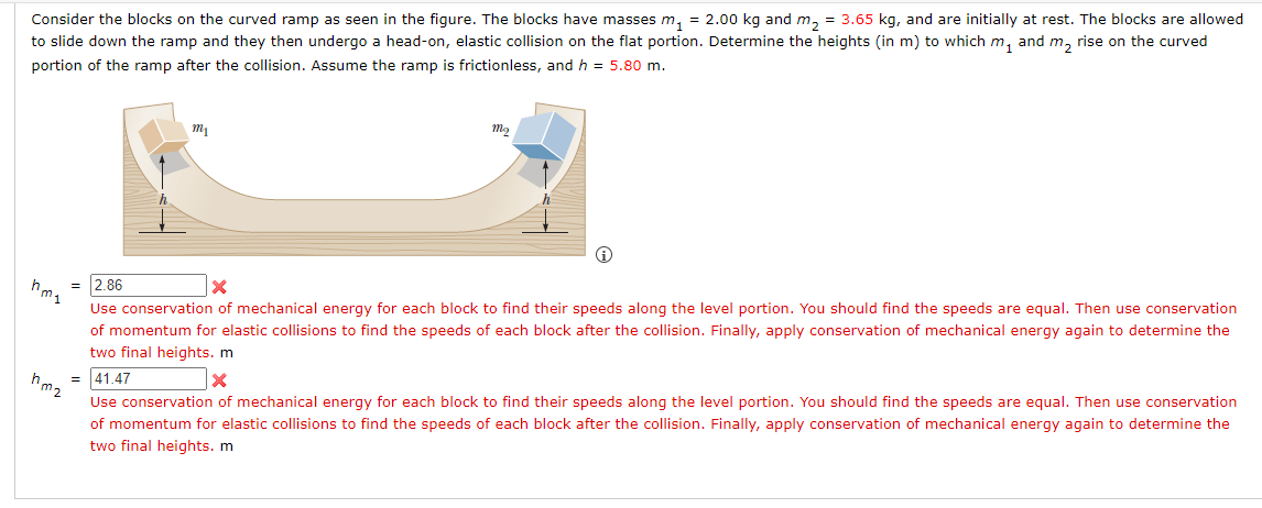 Solved Consider the blocks on the curved ramp as seen in the | Chegg.com
