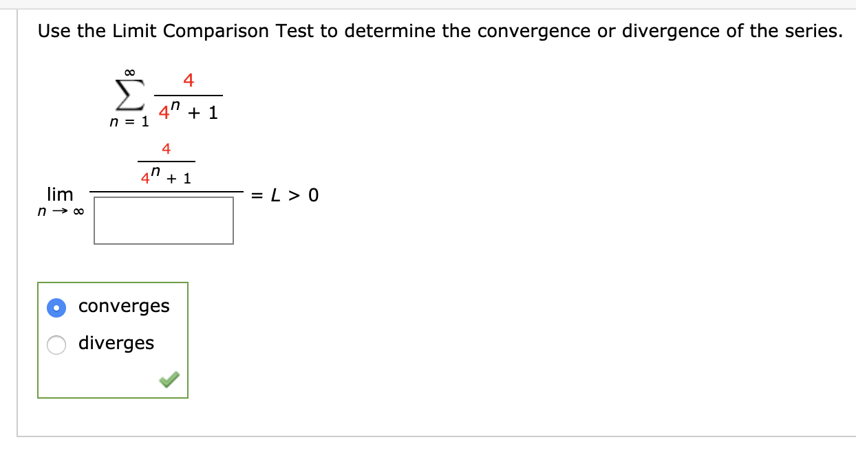 Solved Use the Direct Comparison Test to determine the | Chegg.com