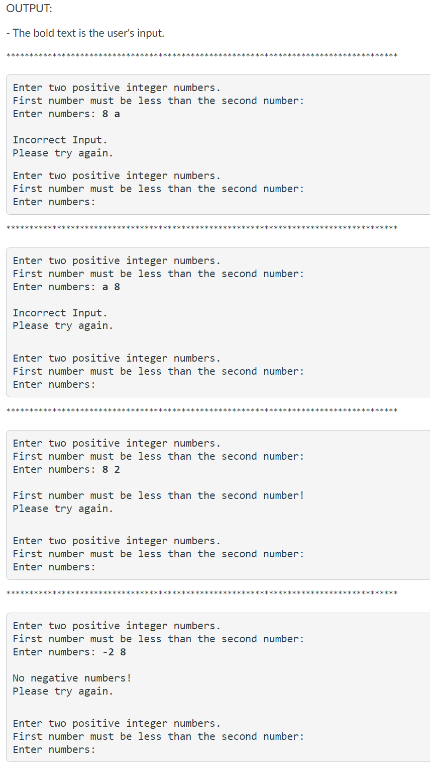 Solved Write a program that uses while loops to perform the | Chegg.com
