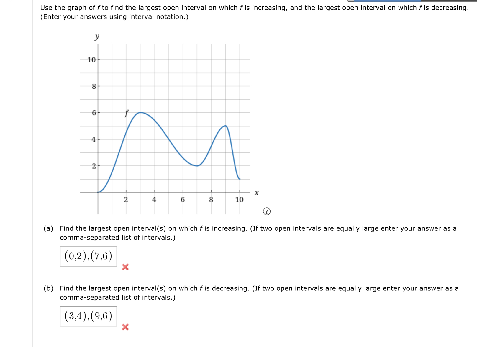 Solved Use the graph of f to find the largest open interval | Chegg.com Solved Use the graph of f to find the largest open interval | Chegg.com