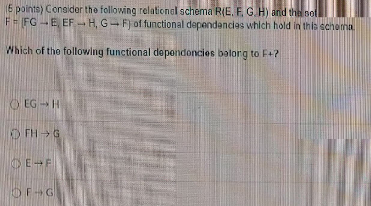 Solved (6 points) Consider the following relational schema | Chegg.com