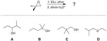 Solved 1. EtLi, ether 2. dilute Ho" ? 운 он ОН ОН А B с D | Chegg.com
