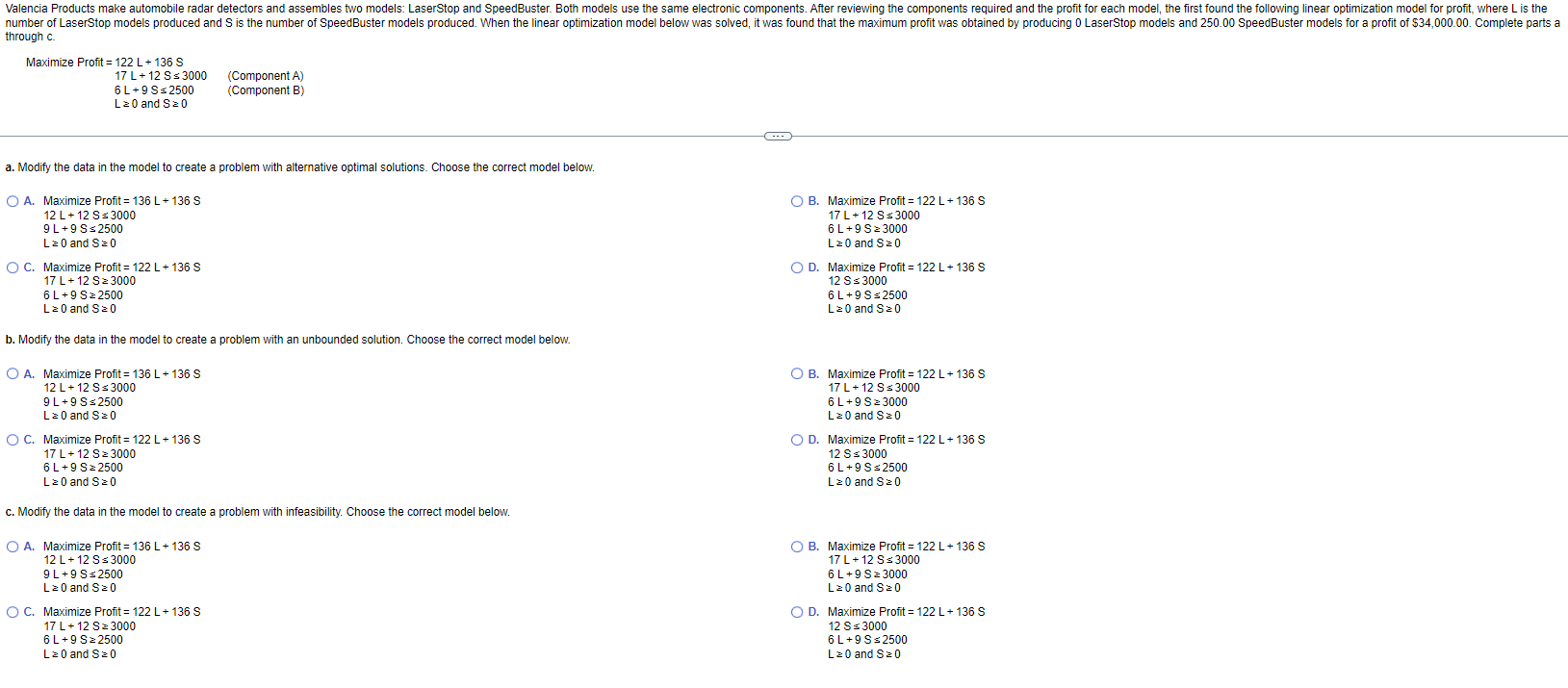Solved through c. ﻿Maximize Profit | Chegg.com