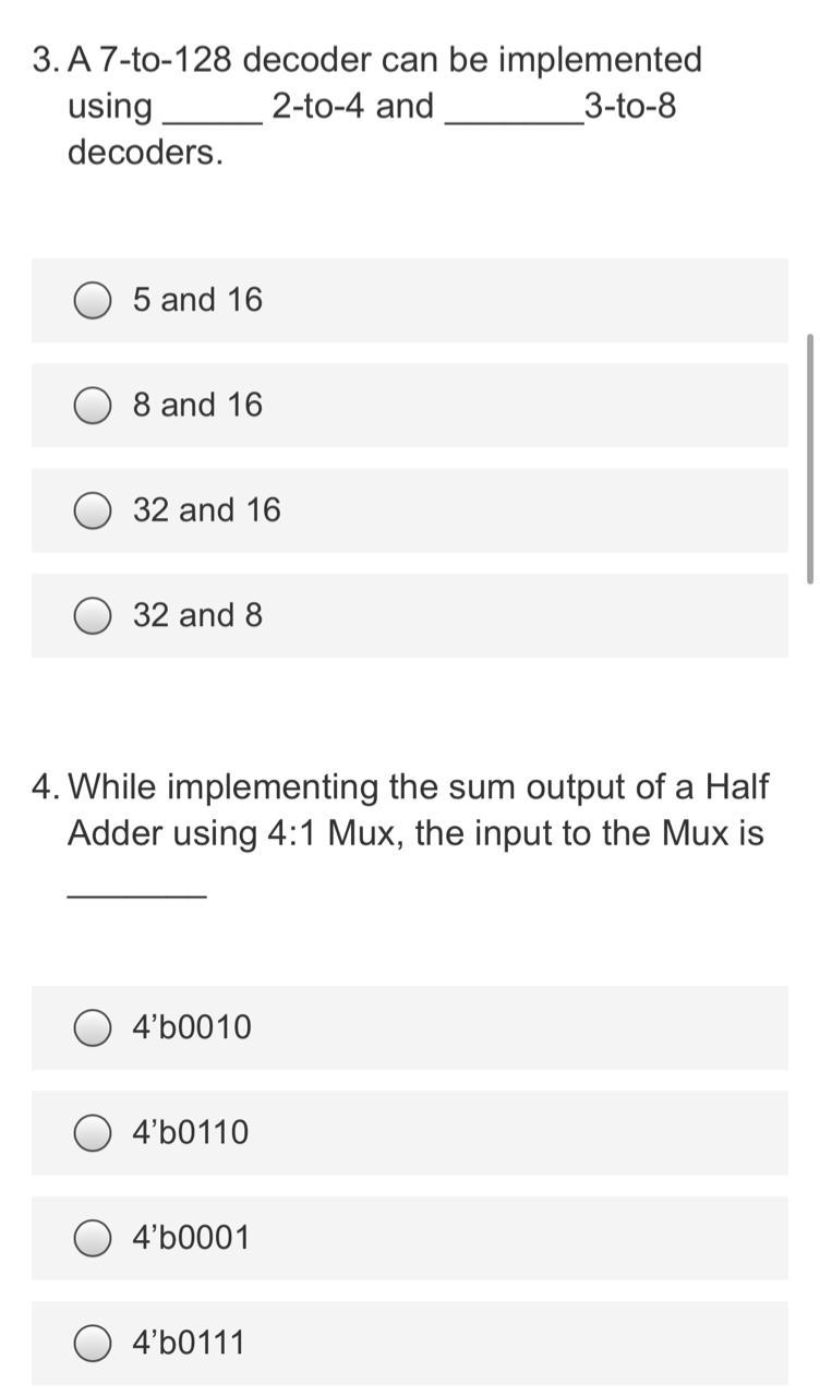 Solved 3 A 7 To 128 Decoder Can Be Implemented Using 2 To 4 