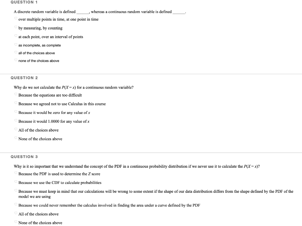 Solved Question 1 A Discrete Random Variable Is Defined