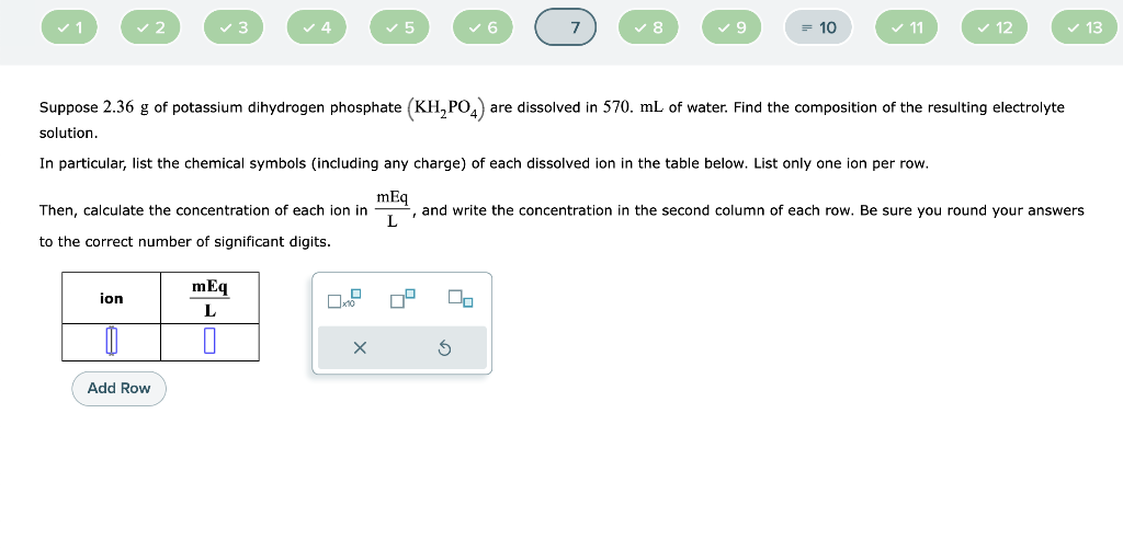 Solved Suppose 2.36 g of potassium dihydrogen phosphate | Chegg.com