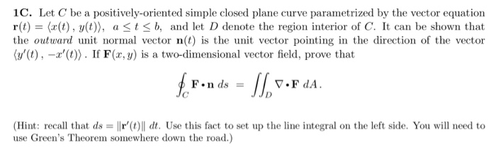 Solved 1C. Let C be a positively-oriented simple closed | Chegg.com