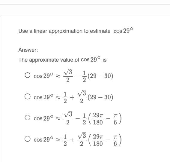 Solved Use a linear approximation to estimate | Chegg.com