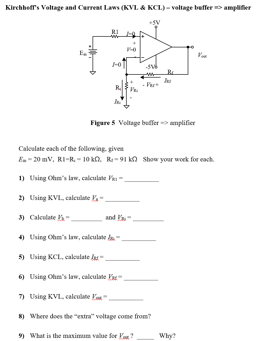 Solved Kirchhoff's Voltage and Current Laws (KVL & KCL) - | Chegg.com