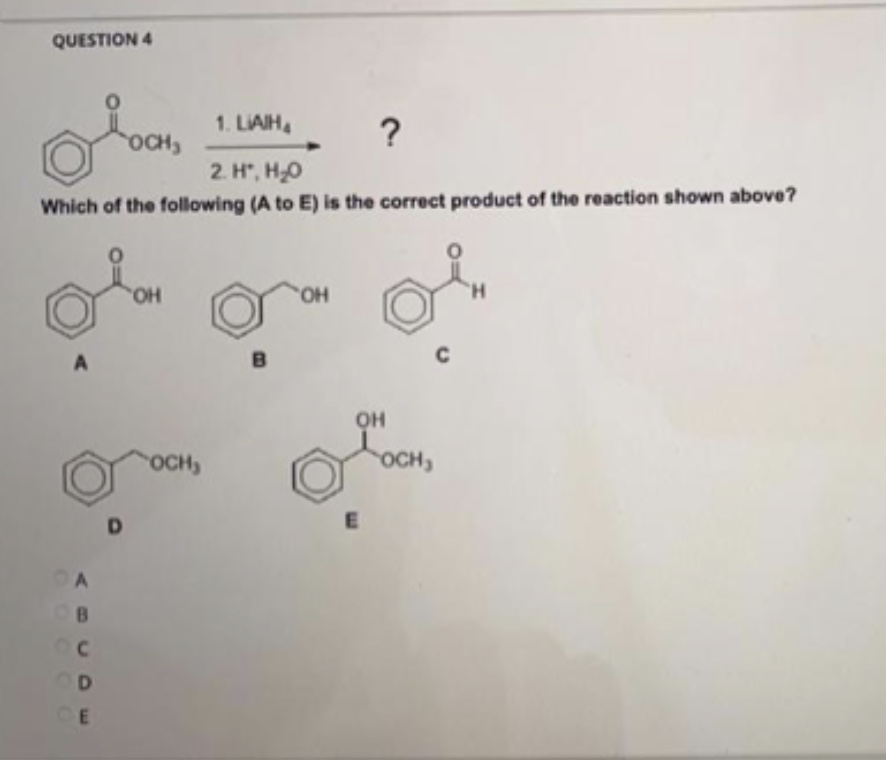 Solved QUESTION S 1. HCl 2. CH3OH Which of the following (A | Chegg.com