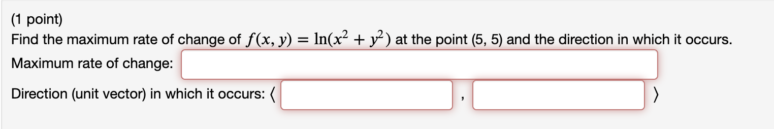 Solved (1 point) Find the maximum rate of change of | Chegg.com