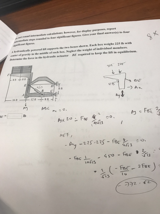 Solved eot round intermediate calculations; however, for | Chegg.com