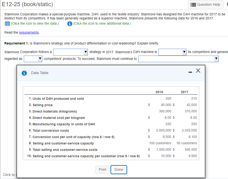 E12-25 (book/static) s Question Help Stanmore | Chegg.com