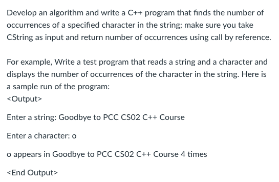 Solved Develop an algorithm and write a C++ program that | Chegg.com