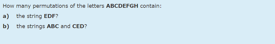 Solved How many permutations of the letters ABCDEFGH | Chegg.com