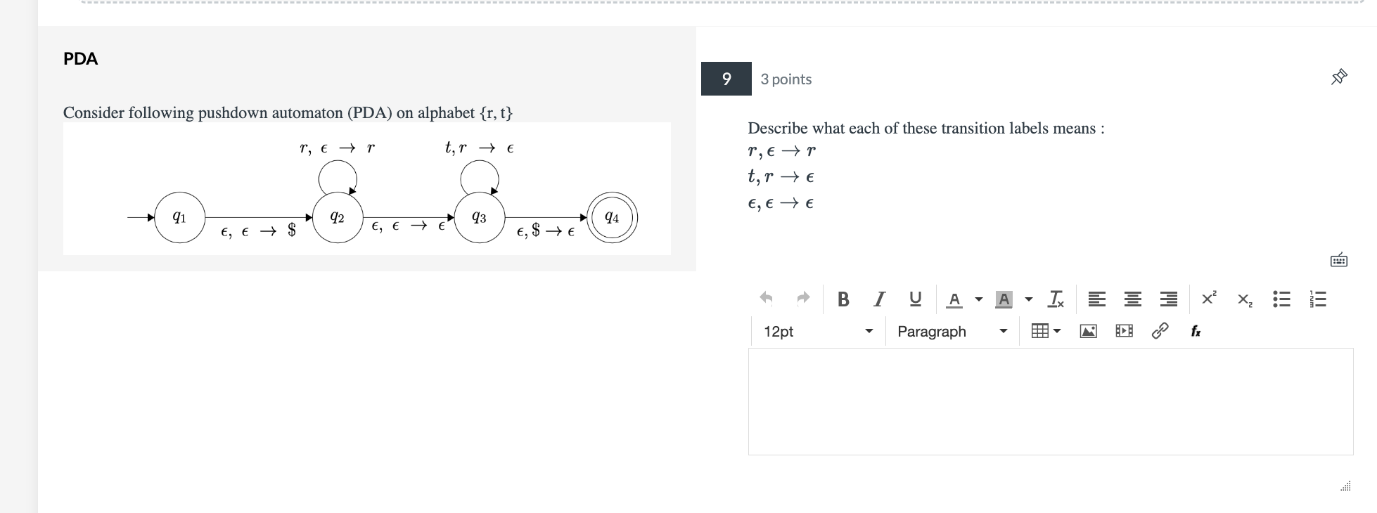 Solved Consider Following Pushdown Automaton Pda On 