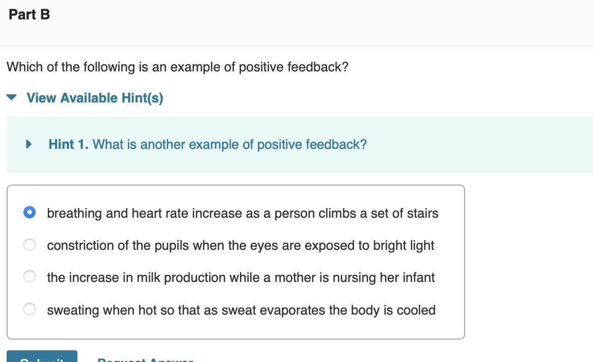 Solved Which of the following is an example of positive | Chegg.com