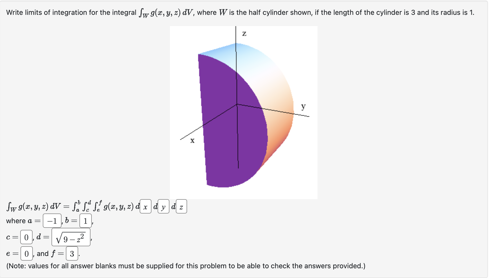 Solved Write Limits Of Integration For The Integral 7969