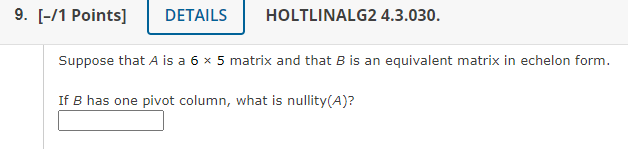 Solved Suppose that A is a 6×5 matrix and that B is an | Chegg.com
