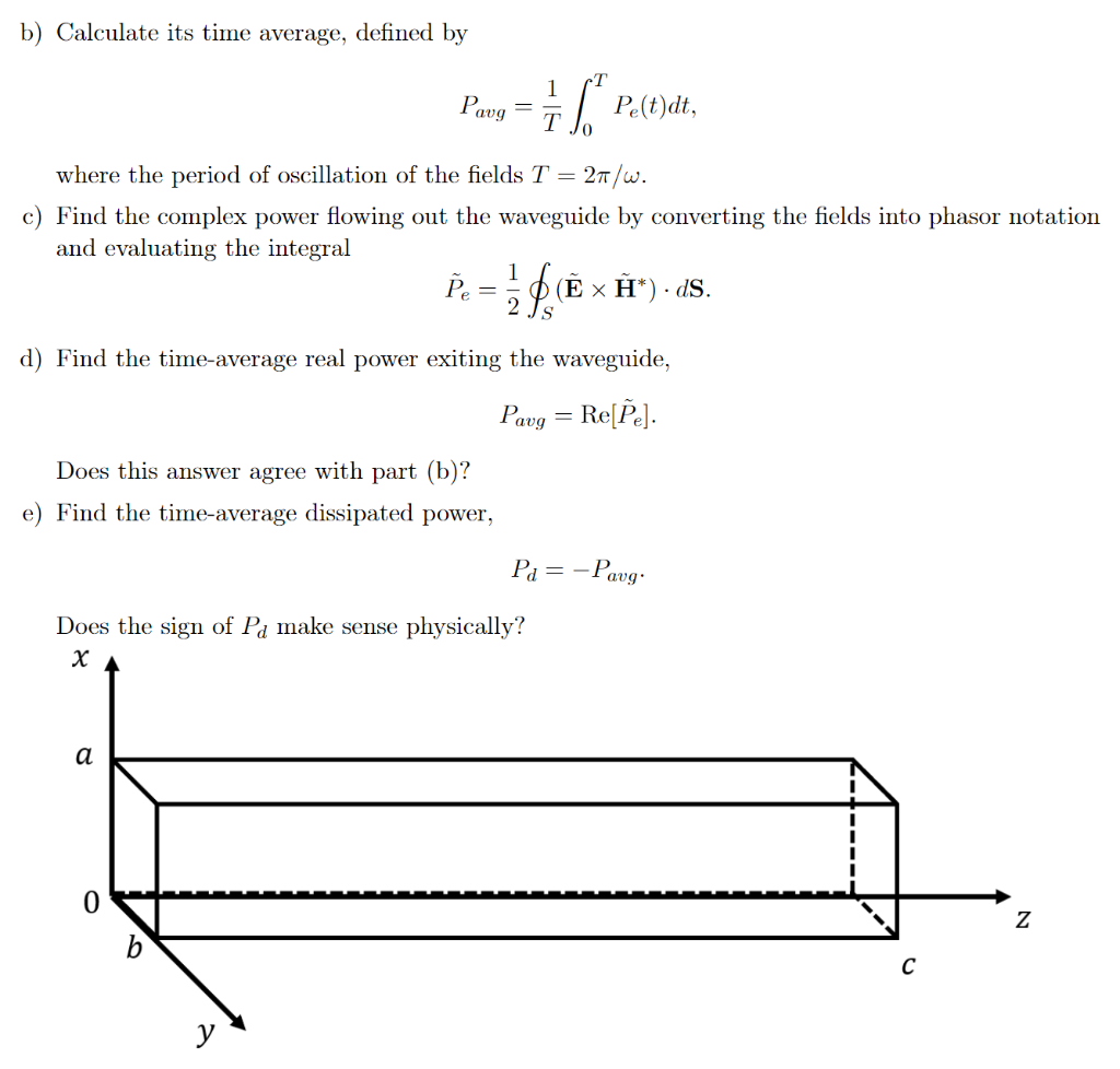 ty Consider a section of rectangular waveguide shown | Chegg.com