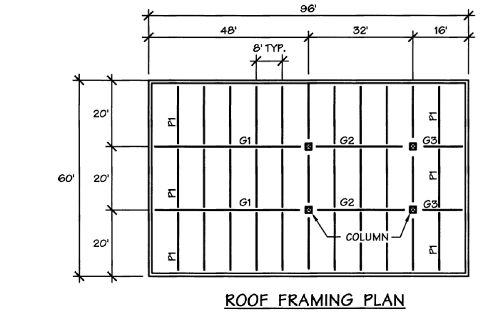 The plan view and section for a single-story wood | Chegg.com