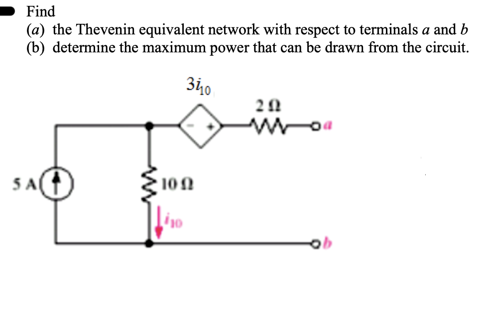Solved Find(a) ﻿the Thevenin equivalent network with respect | Chegg.com