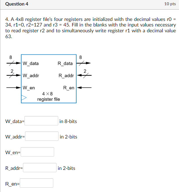 Solved 1. For the 4-bit multifunction register below, | Chegg.com