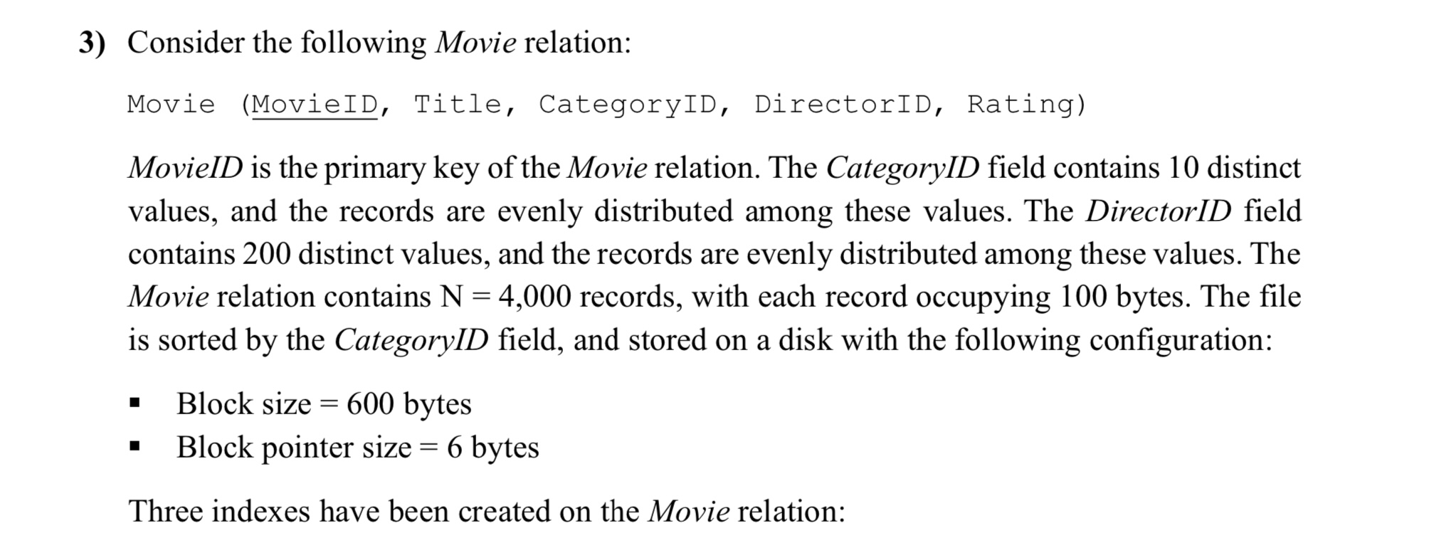 Solved - A bitmap index on both CategoryID and DirectoryID | Chegg.com