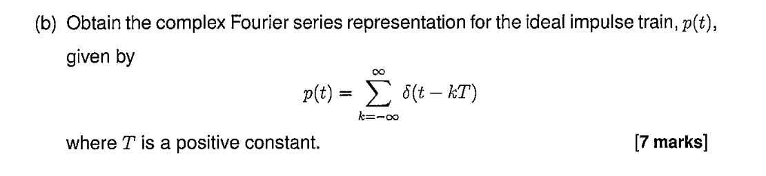 Solved (b) Obtain the complex Fourier series representation | Chegg.com