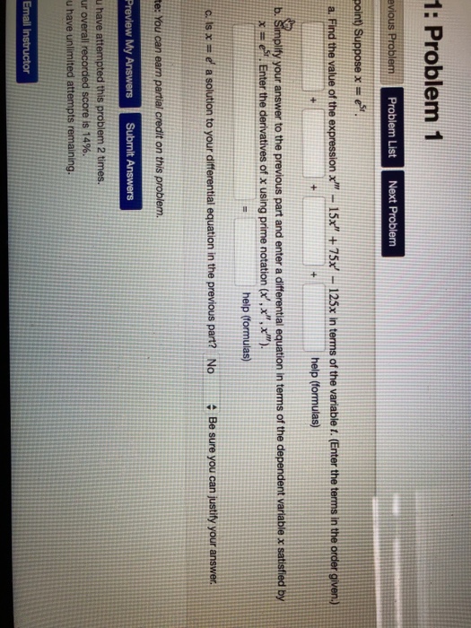 Solved 1: Problem 1 help (formulas | Chegg.com