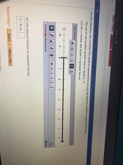 Solved For the following, use a number line graph to | Chegg.com