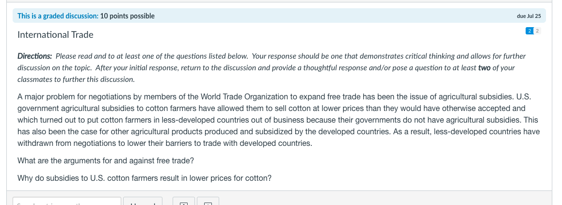 Solved This is a graded discussion: 10 points possible due | Chegg.com
