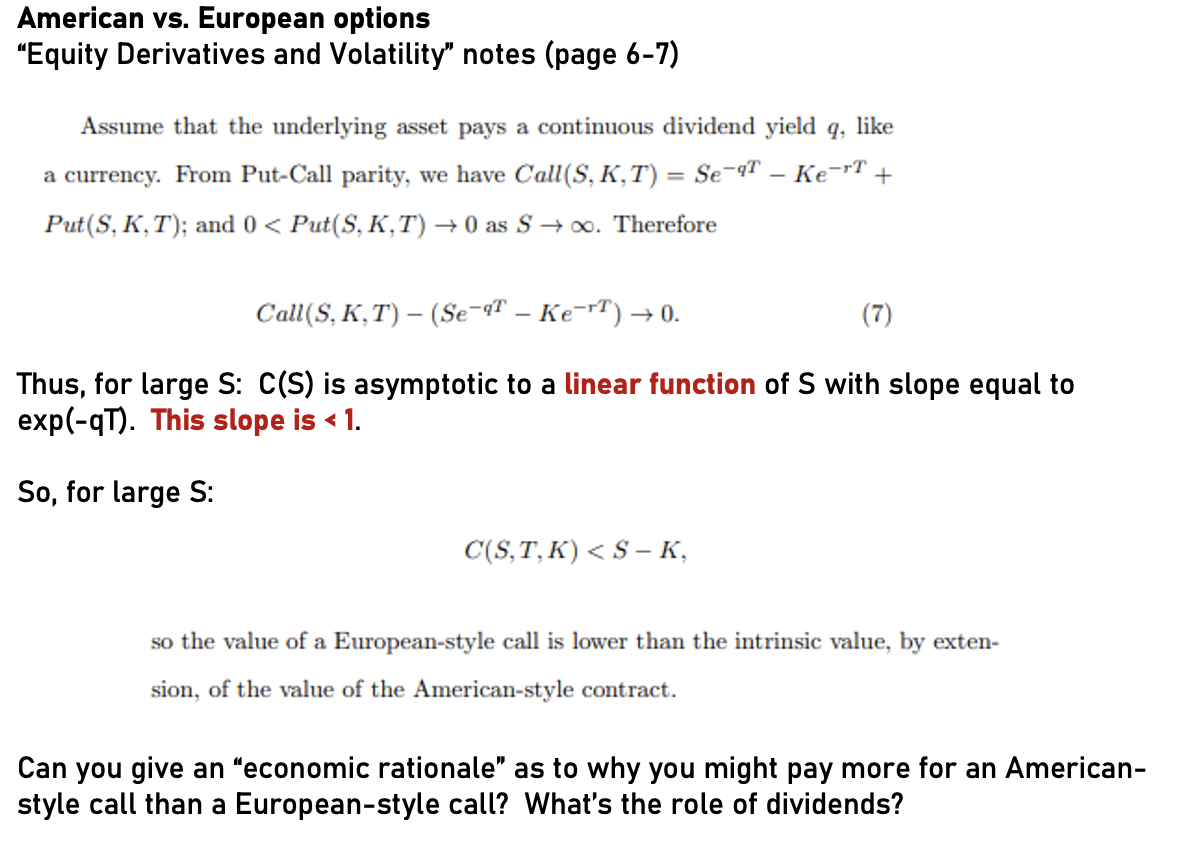 American vs. European options “Equity Derivatives and | Chegg.com