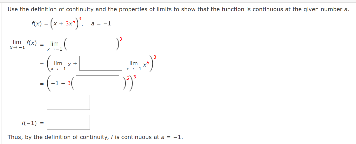 Solved Use the definition of continuity and the properties | Chegg.com