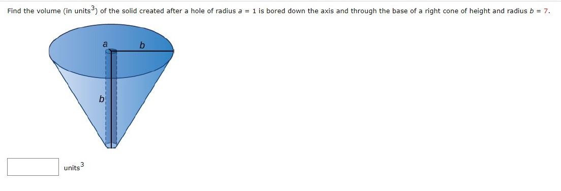Solved Find the volume (in units) of the solid created after | Chegg.com