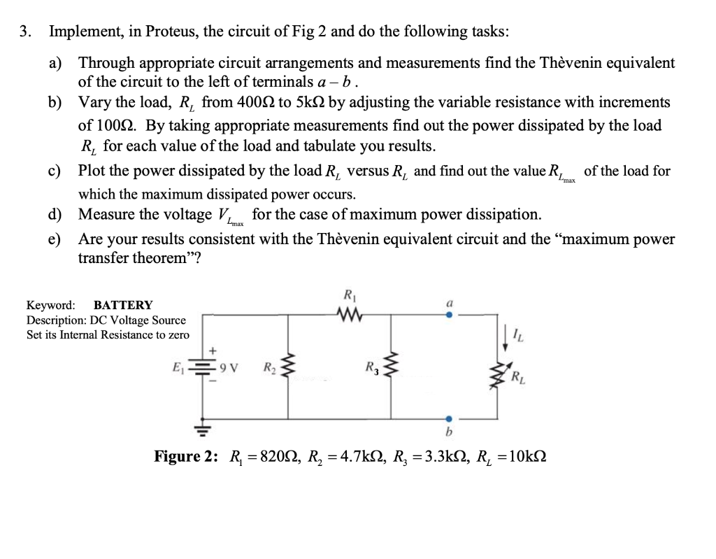 Solved 3. Implement, in Proteus, the circuit of Fig 2 and do | Chegg.com