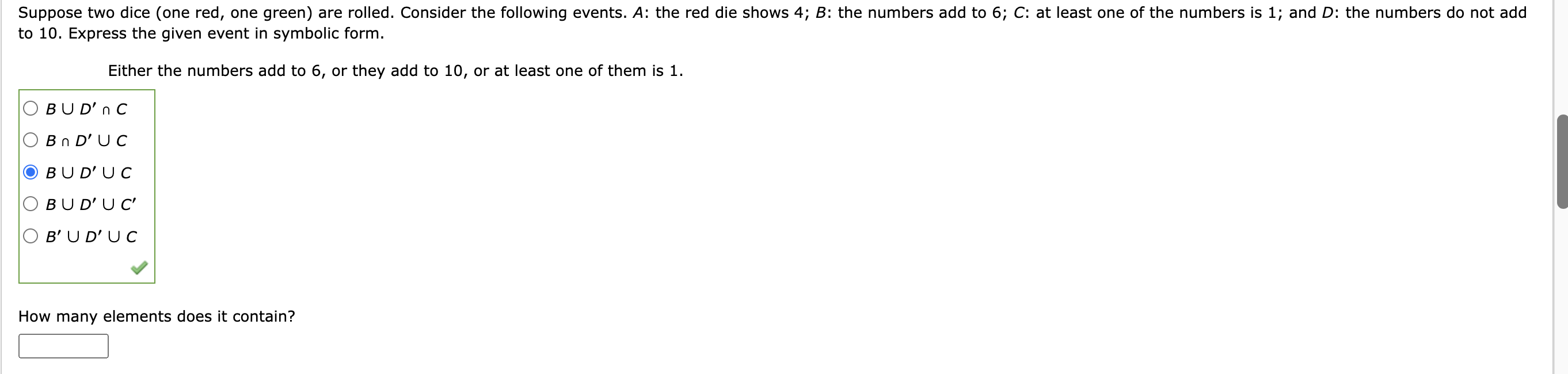 Solved to 10 . Express the given event in symbolic form. | Chegg.com