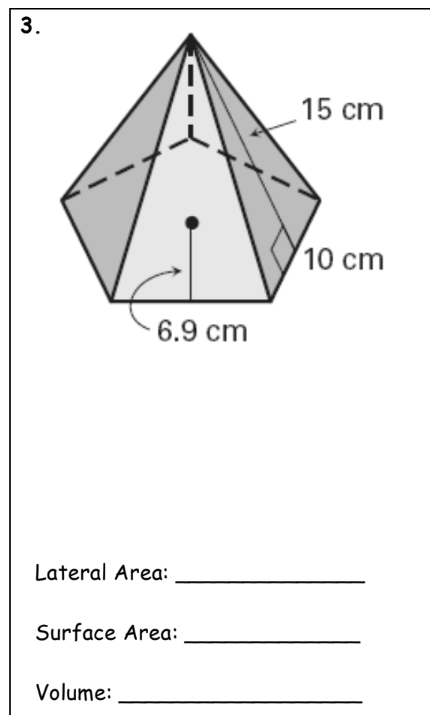Solved Find the lateral area, surface area, and volume of | Chegg.com