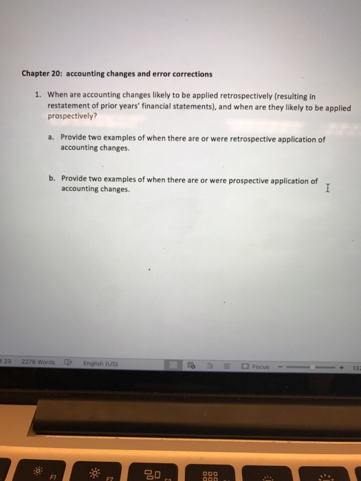 Solved Chapter 20: accounting changes and error corrections | Chegg.com