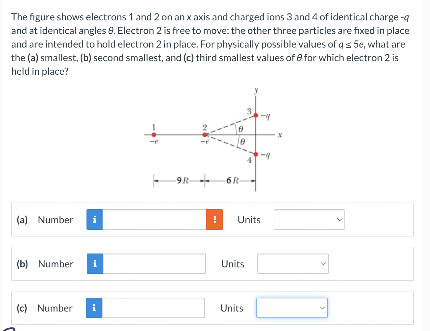 Solved The figure shows electrons 1 and 2 on an x axis and | Chegg.com