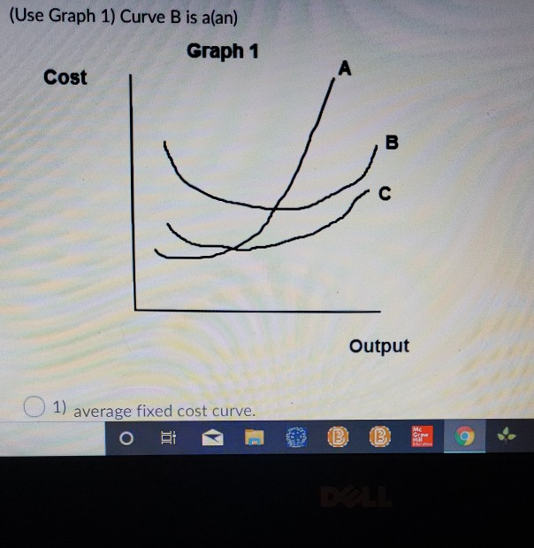 Solved (Use Graph 1) Curve B is alan) Graph 1 Cost Output 1) | Chegg.com