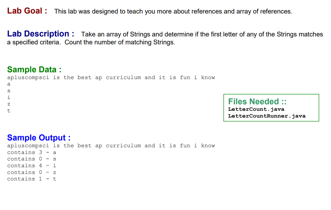 Solved Take an array of Strings and determine if the first | Chegg.com
