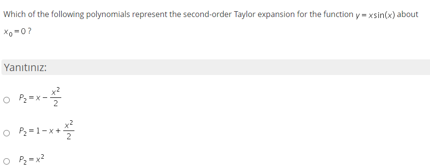 Solved Which of the following polynomials represent the | Chegg.com