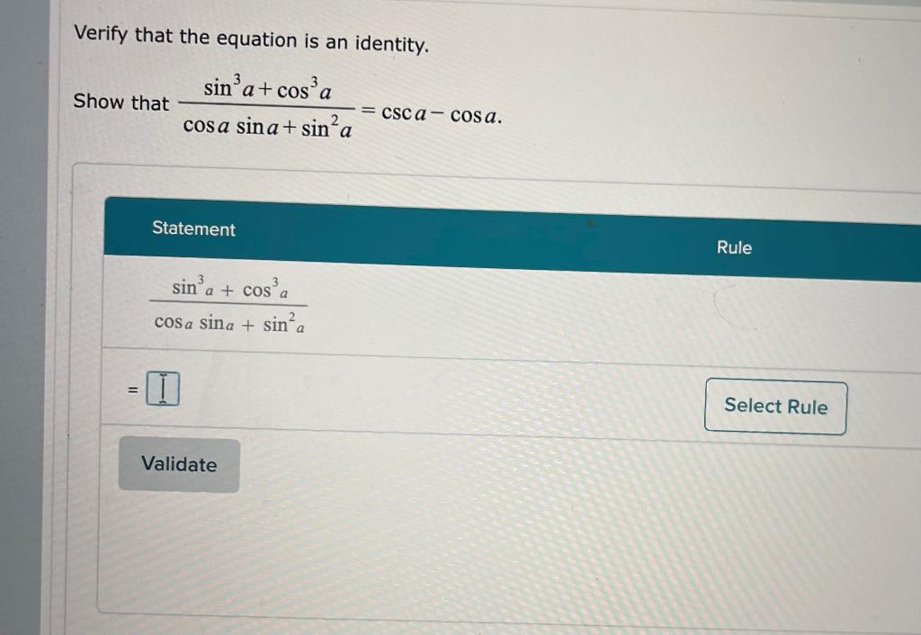 Solved Verify that the equation is an identity. Show that | Chegg.com