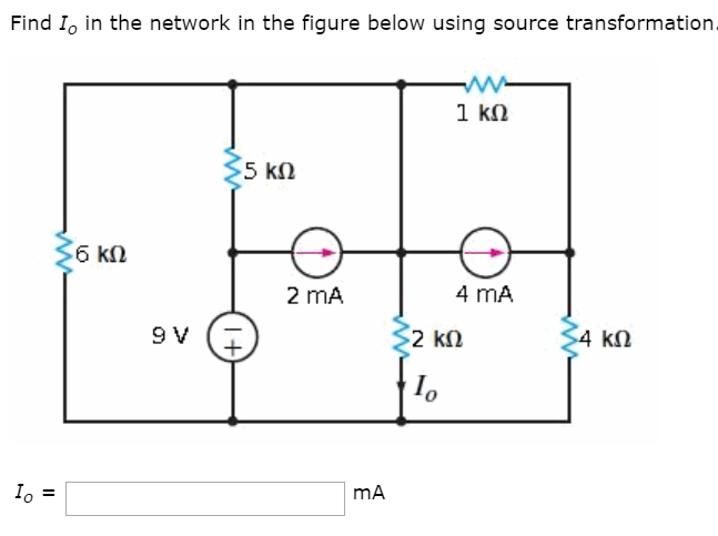Solved Find Io in the network in the figure below using | Chegg.com