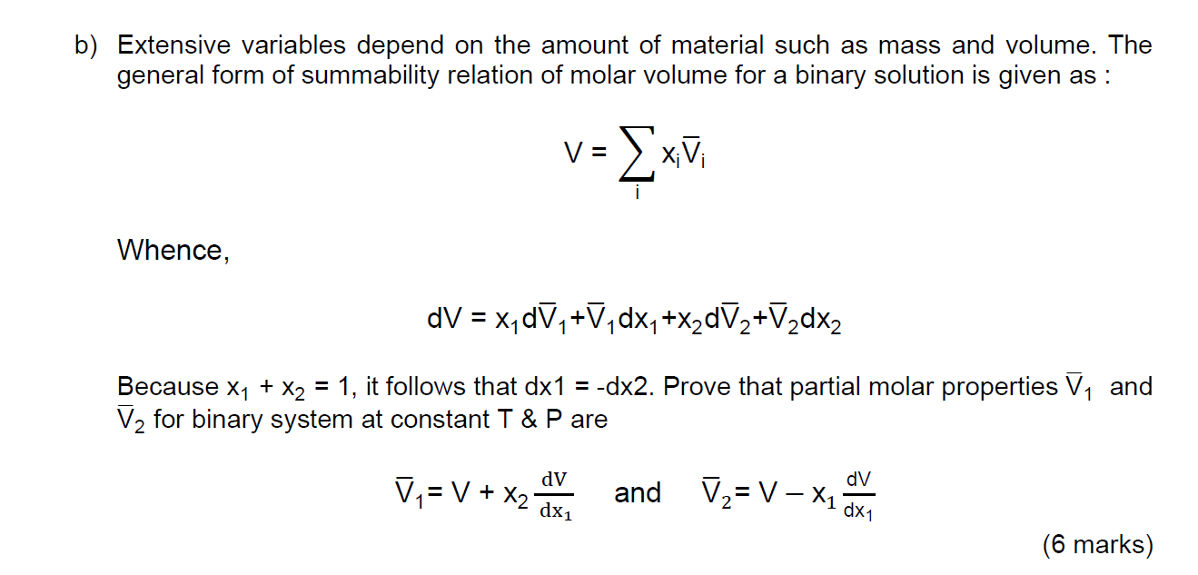 Solved Extensive variables depend on the amount of material | Chegg.com