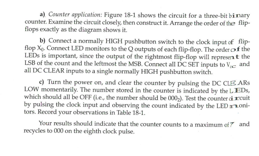 Solved a). Counter application: Figure 18-1 shows the | Chegg.com