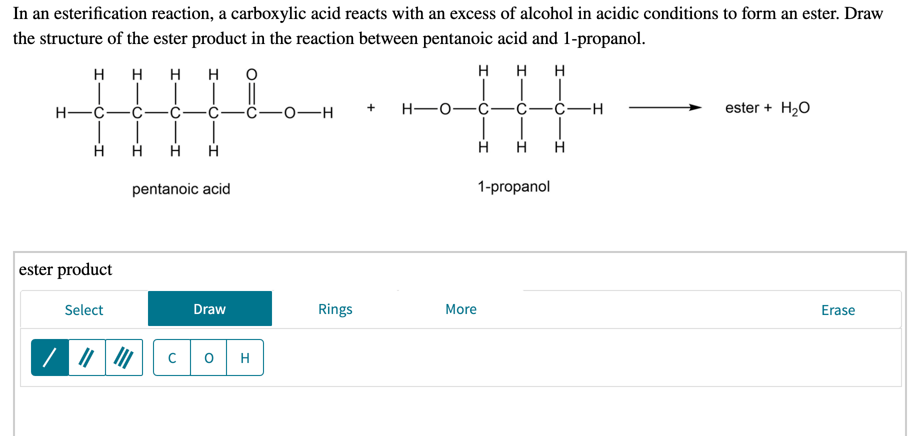 Solved In an esterification reaction, a carboxylic acid | Chegg.com