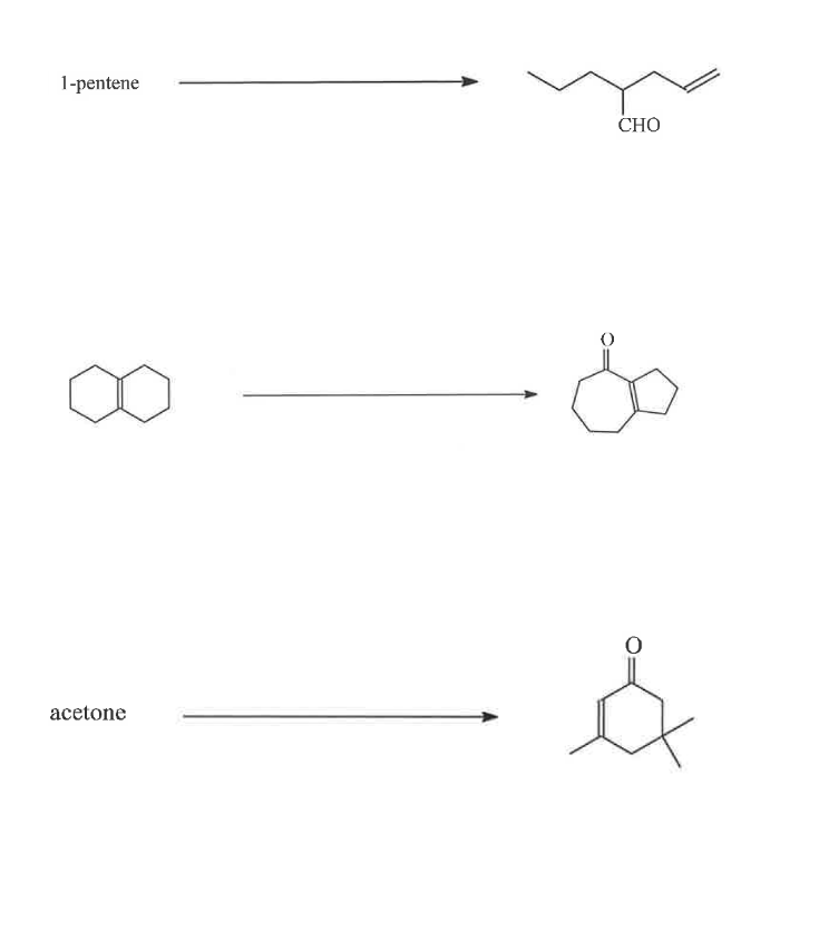 Solved 1-pentene acetone | Chegg.com